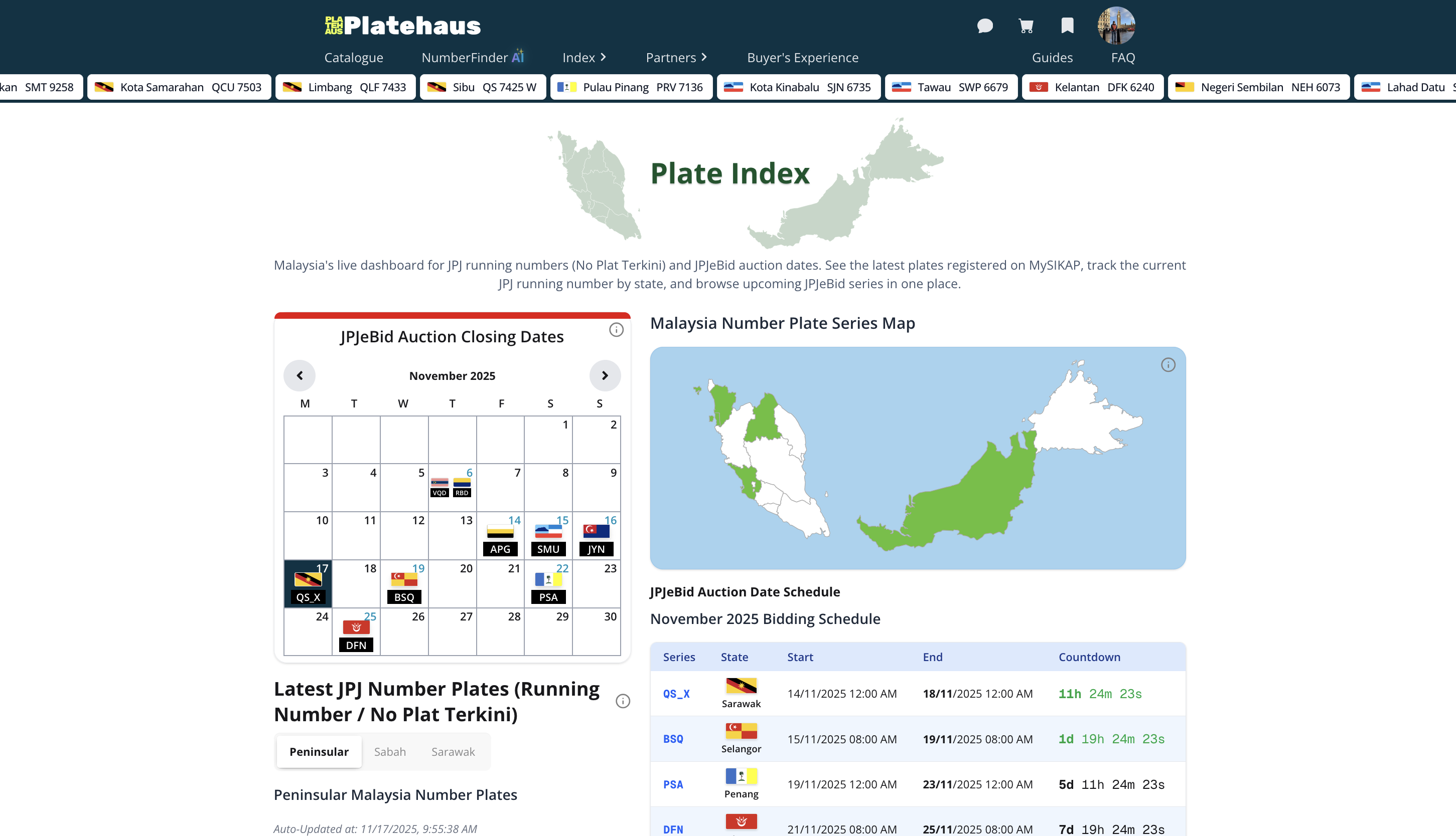 Plate Index – JPJ Running Number & JPJeBid Schedule Dates (Malaysia ...