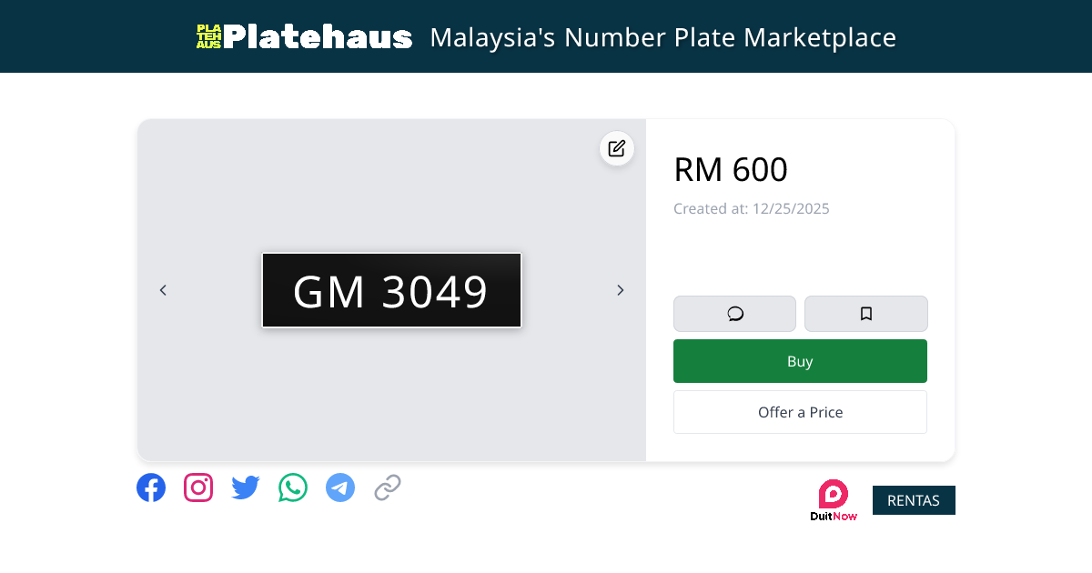 GM 3049 - Gemilang Malaysia (Malaysia Day 2025 commemorative series ...