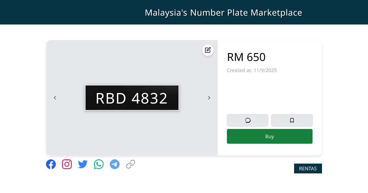 RBD 4832 - Perlis | Platehaus
